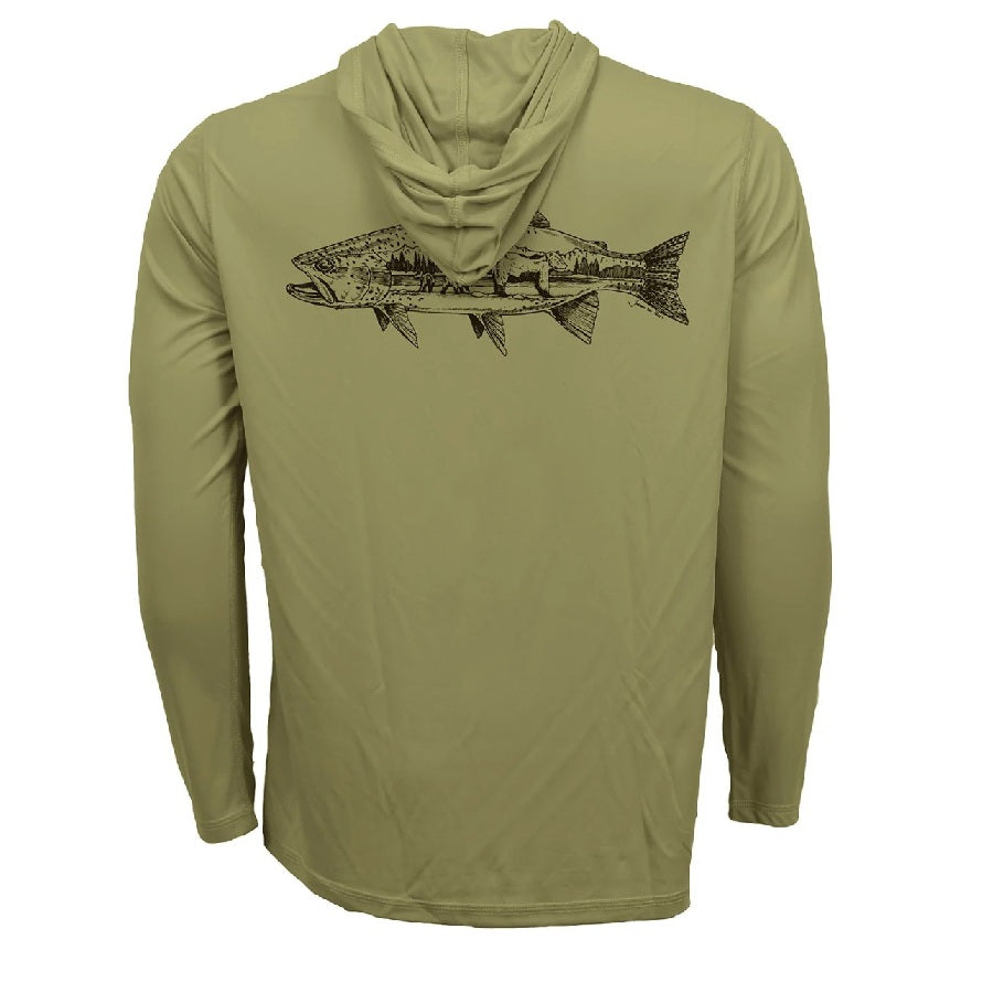 Rep Your Water Men's Hooded Grizzly Trout UPF Sun Hoody | Fly Fishing Apparel – Fish Tales Fly Shop