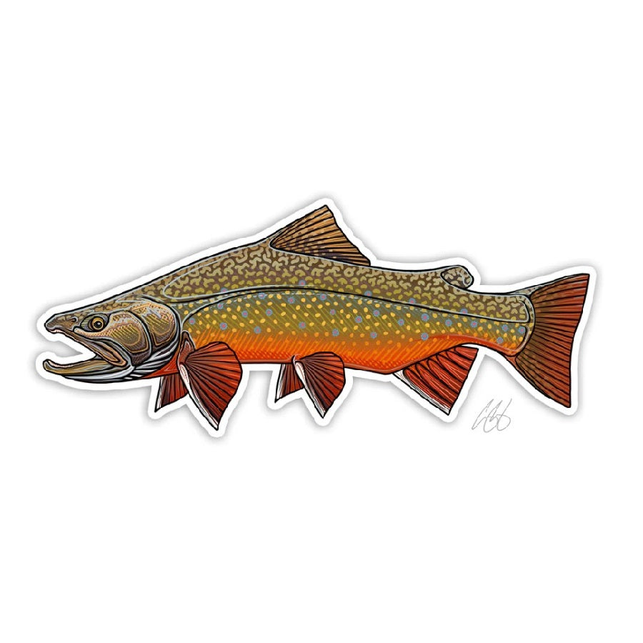 Casey Underwood Brook Trout Decal | Fly Fishing Stickers – Fish Tales ...