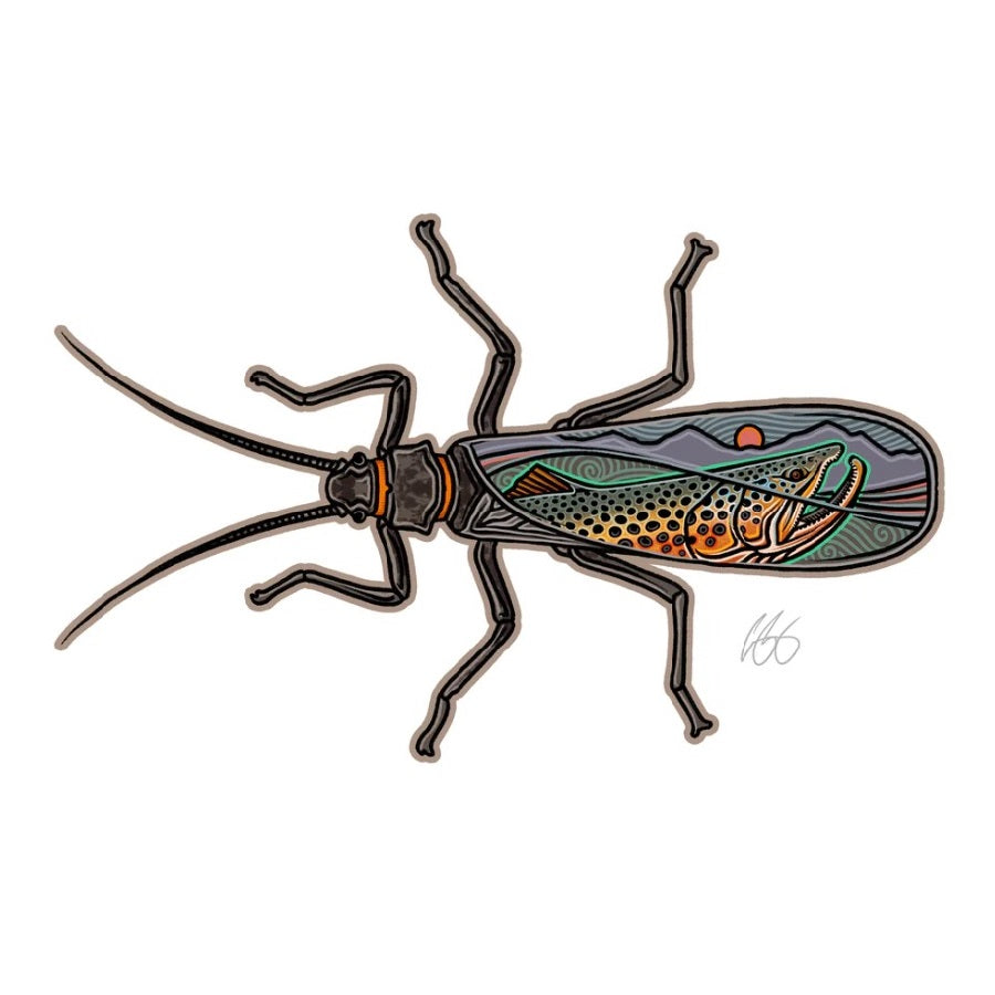 Casey Underwood Salmonfly-Scape Decal | Fly Fishing Stickers – Fish ...