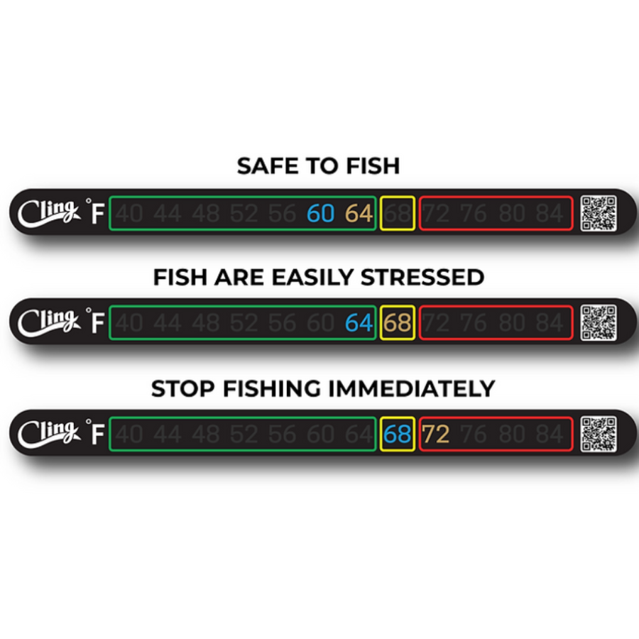 Cling Fishing Temperature Tape Stick-On Thermometer | Fly Fishing Gear ...