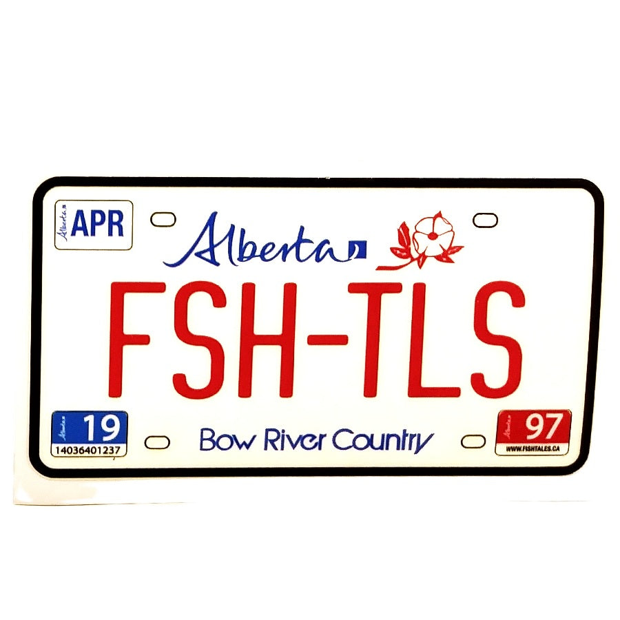Fish Tales License Plate Decal | Fly Fishing Stickers – Fish Tales Fly Shop