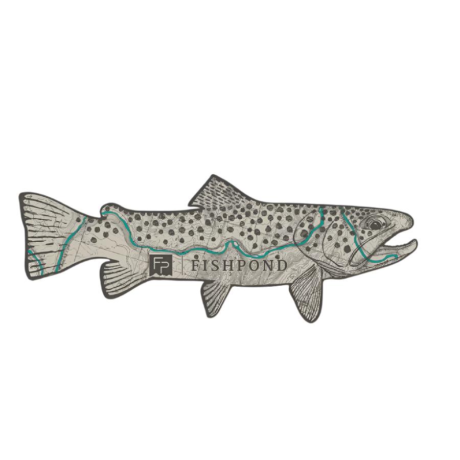 Fishpond Topo Trout Sticker | Fly Fishing Decals – Fish Tales Fly Shop